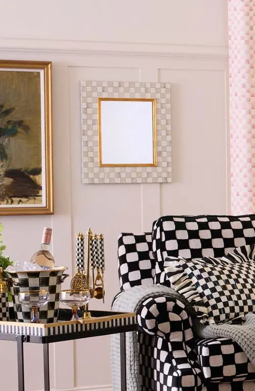 MACKENZIE-CHILDS Check Enamel Wall Mirror