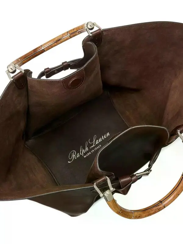 Ralph Lauren Burl Wood-handle Tote - Brown