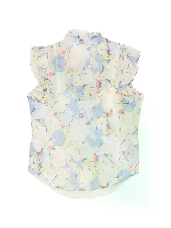 Ralph Lauren Floral Print Ruffled Blouse