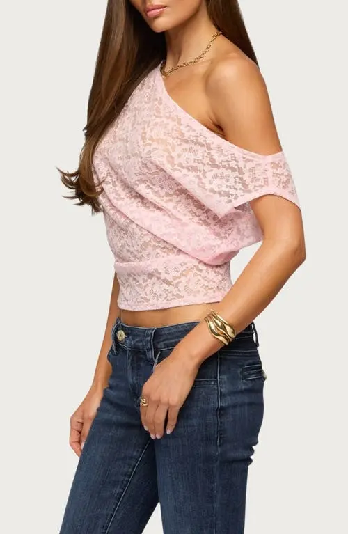 EDIKTED Off-the-shoulder Lace Top