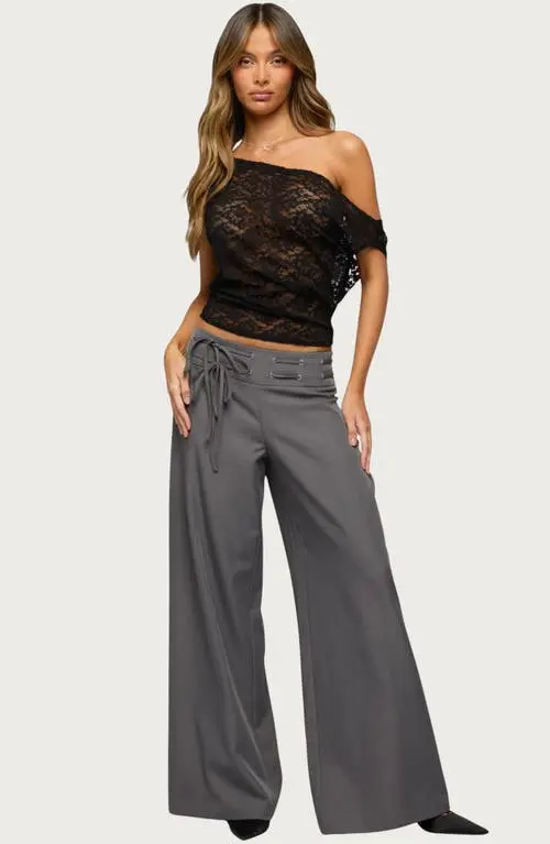 EDIKTED Off The Shoulder Lace Top