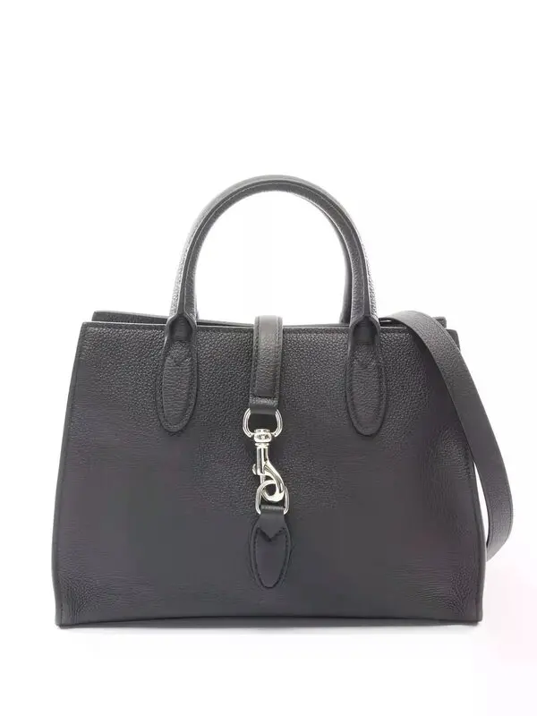Gucci Grained Leather Tote Bag - Black