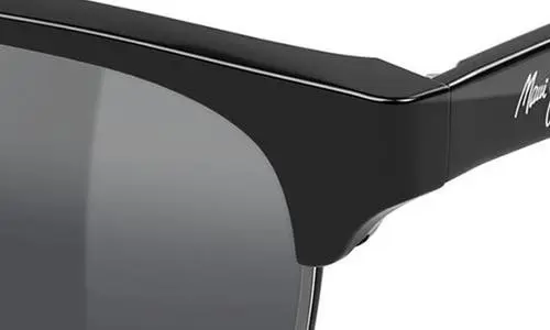 Maui Jim Kawika Xl Rectangular Sunglasses - Black