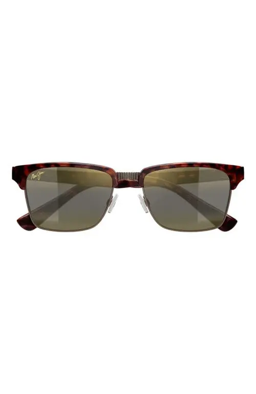 Maui Jim Kawika Xl Rectangular Sunglasses - Brown