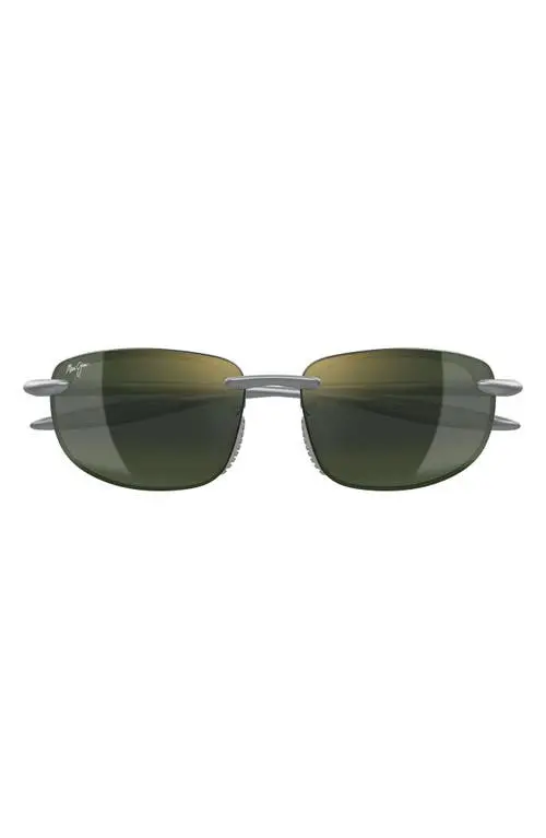 Maui Jim Hookipa Rimless Oval Sunglasses - Grey