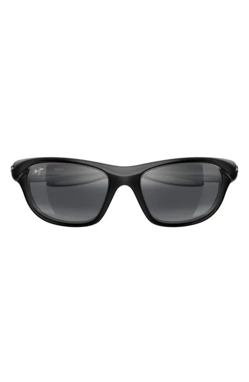 Maui Jim Makamae Oval Sunglasses - Black