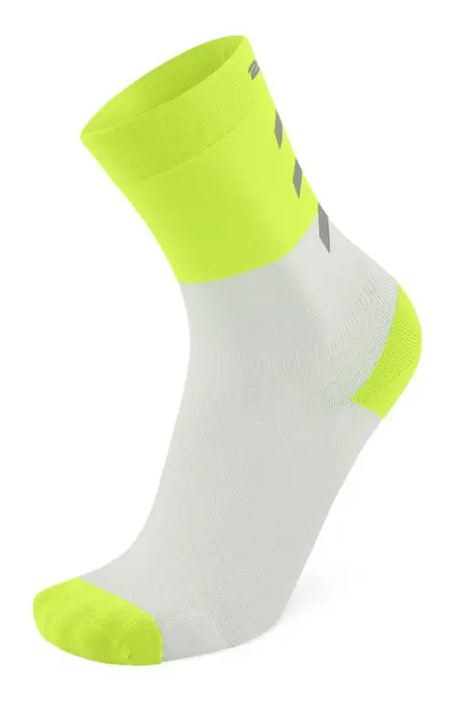 2xu Vectr Reflective Crew Socks - White/volt