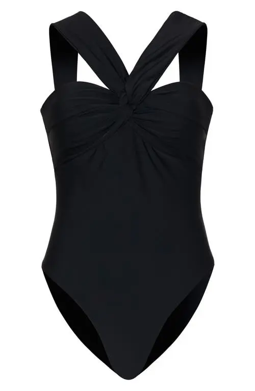 MILLY Betsy Draped One-piece Swimsuit