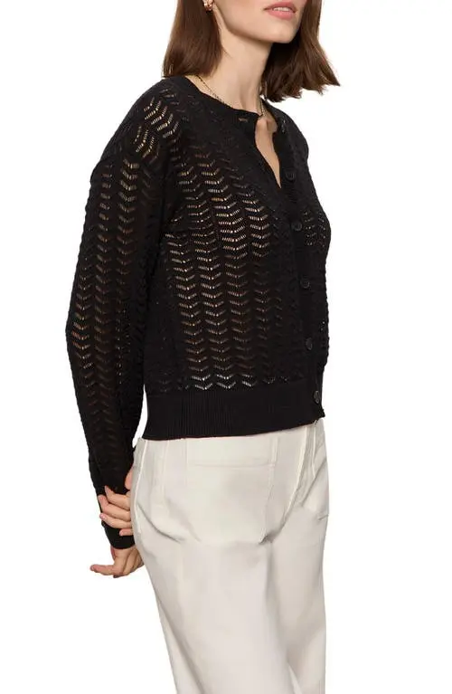 Sanctuary Pointelle Cardigan - Black