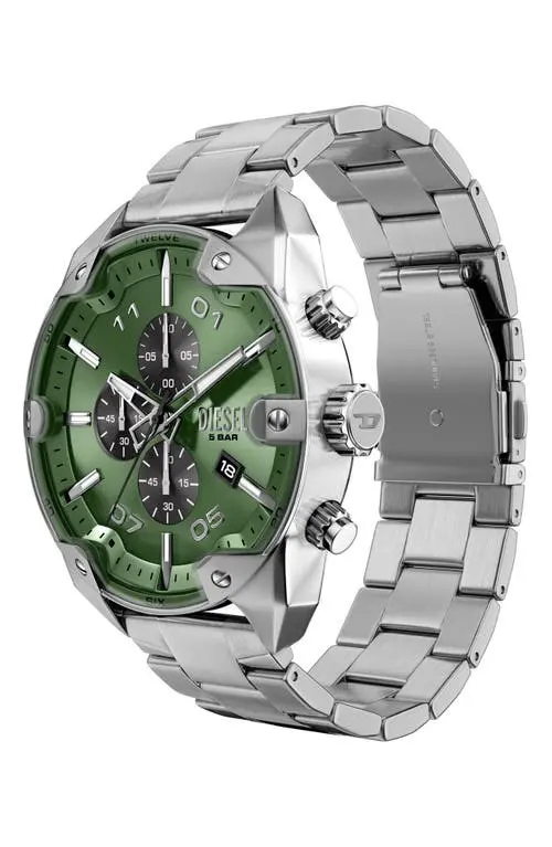DIESEL® Stainless Steel Chronograph Bracelet Watch - Silver