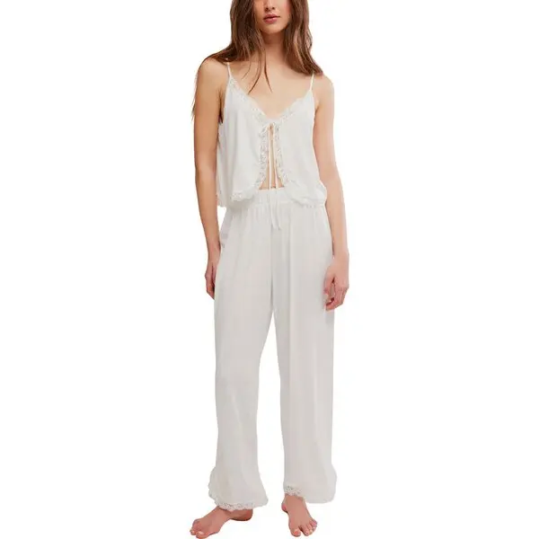 Free People Sleepless Summer Pajamas - Late Snow Combo