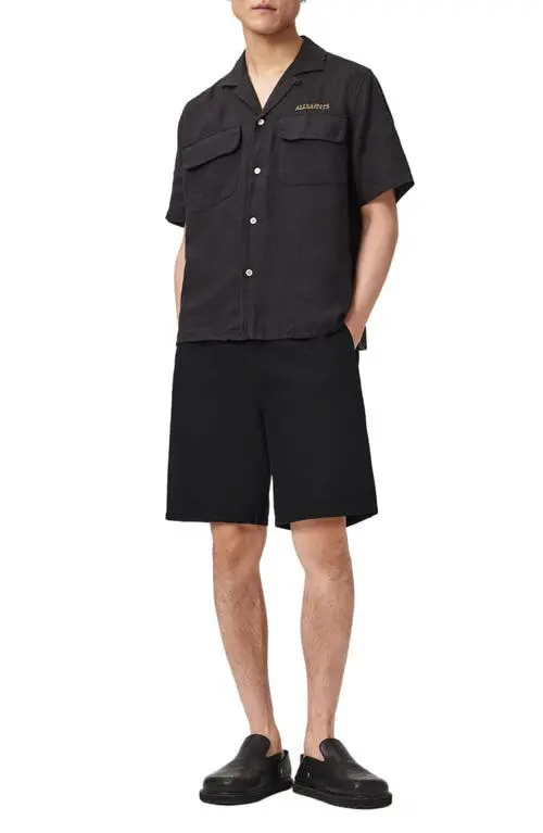 ALLSAINTS Corbett Cotton Linen Blend Shorts
