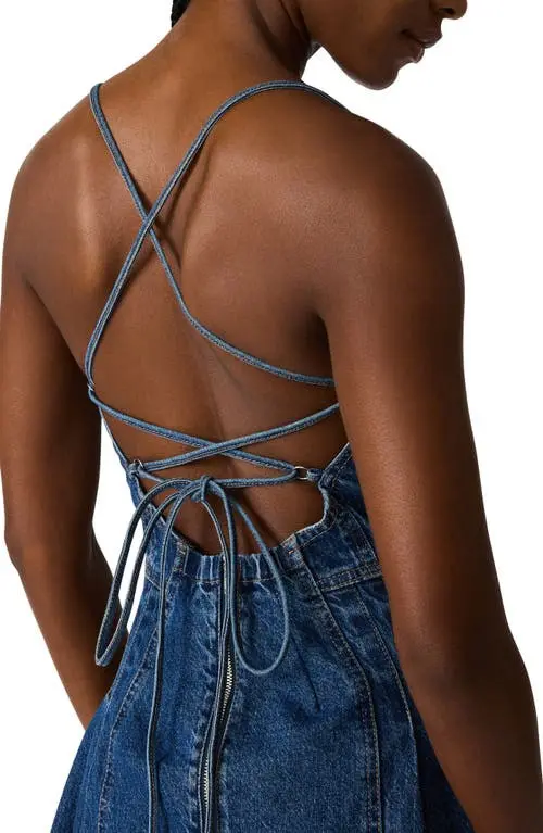 Steve Madden Dianne Strappy Back Denim Minidress