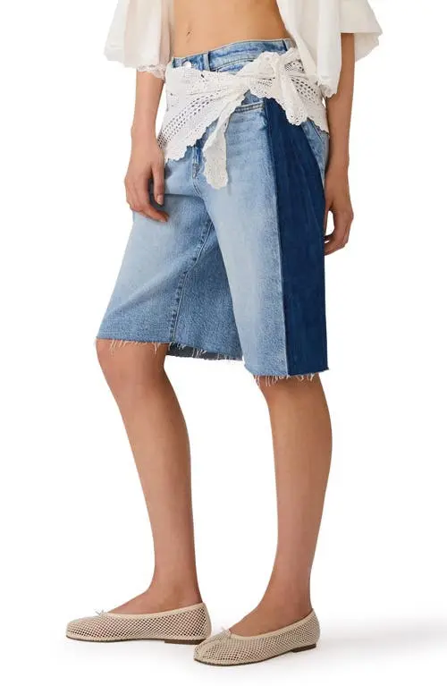 Steve Madden Sutten Two Tone Denim Bermuda Shorts