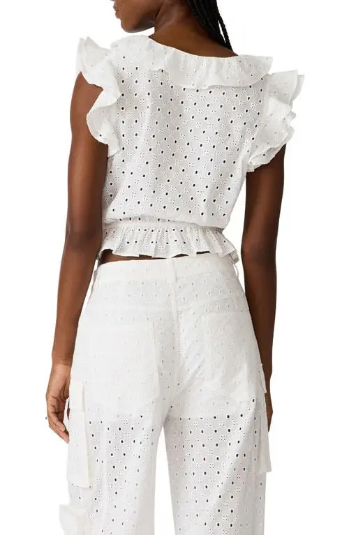 Steve Madden Mayra Cotton Eyelet Top
