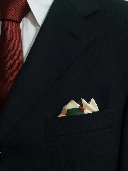 LOST PATTERN Checkerboard Pocket Square - Green