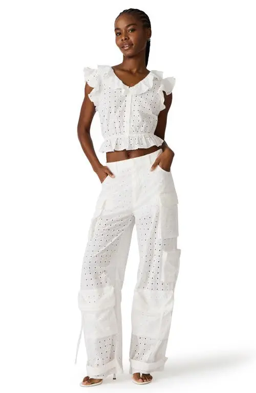 Steve Madden Cotton Eyelet Cargo Pants