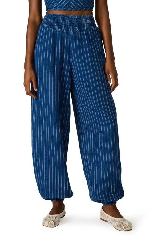 Steve Madden Tillie Stripe Cotton & Linen Balloon Pants