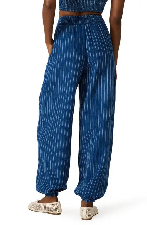 Steve Madden Tillie Stripe Cotton & Linen Balloon Pants