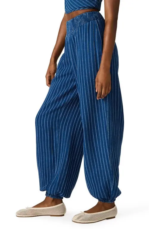 Steve Madden Tillie Stripe Cotton & Linen Balloon Pants