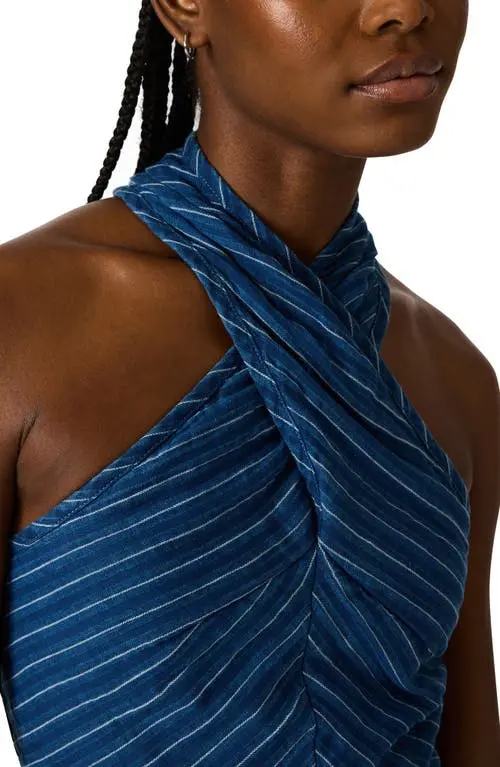 Steve Madden Winnie Striped Cotton & Linen Crop Top