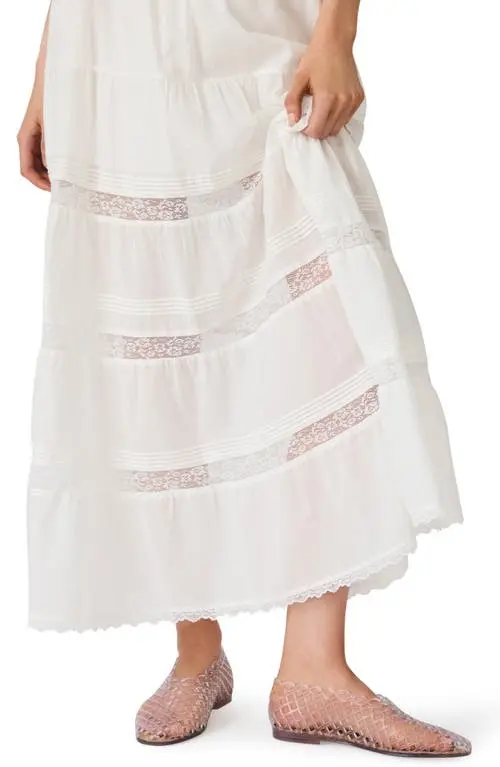 Steve Madden Elisse Lace Detail Cotton Maxi Skirt - Antique