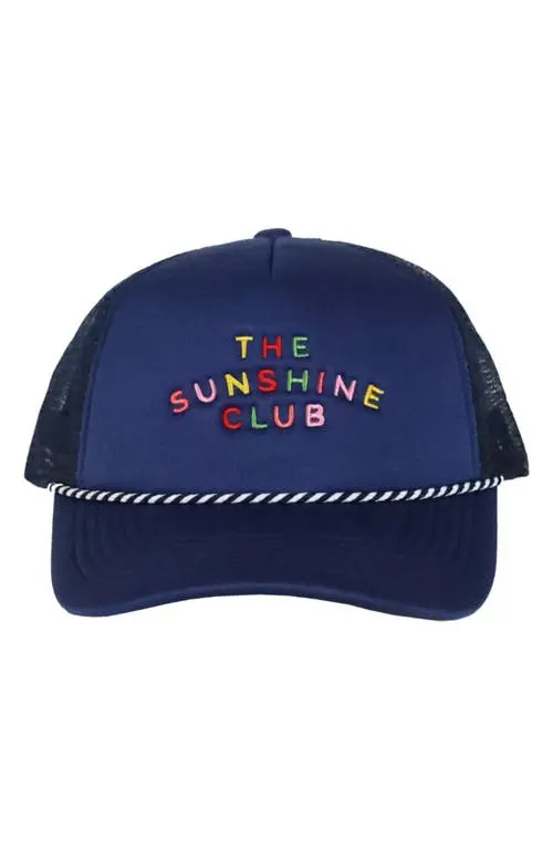 SUNSHINE TIENDA Embroidered Trucker Hat - Navy