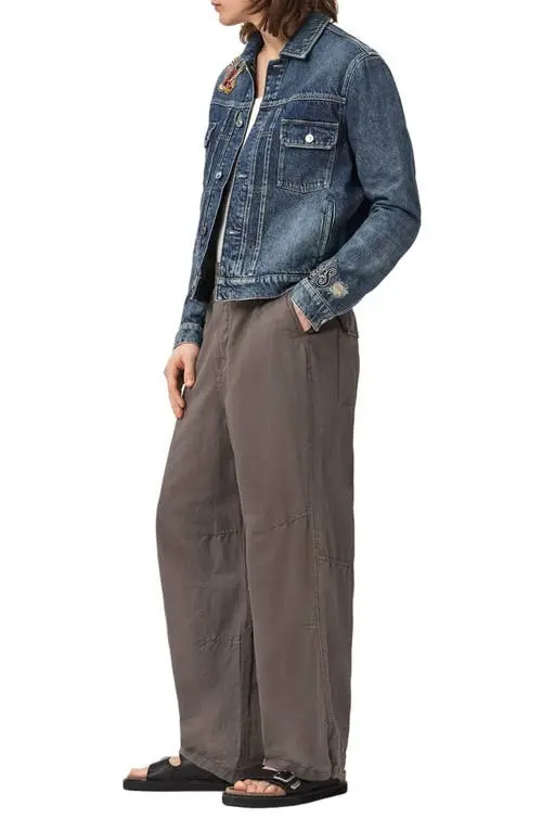 ALLSAINTS Echo Wide Leg Trousers - Gull Grey
