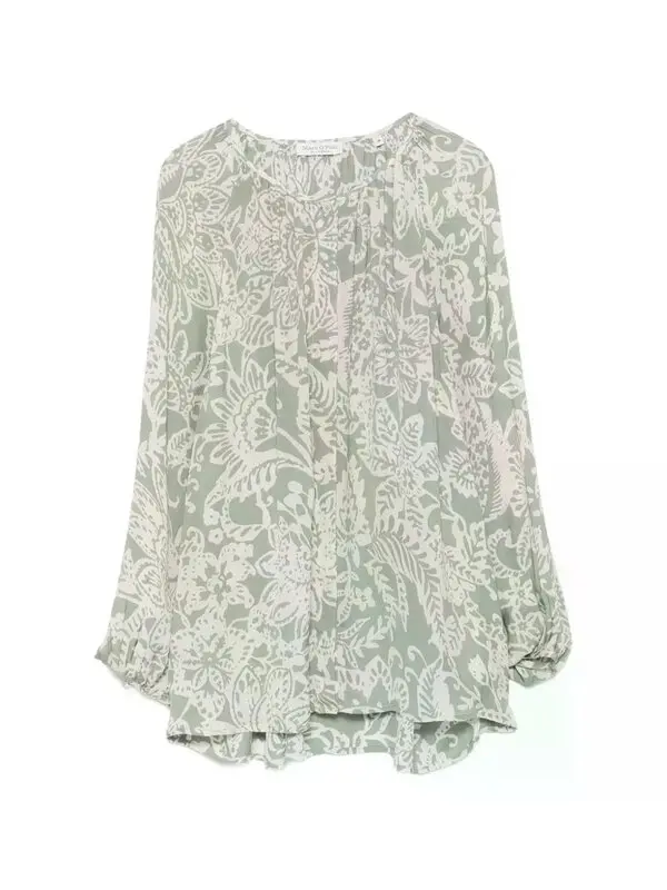 Marc O'polo Floral Print Long Sleeve Shirt - Green