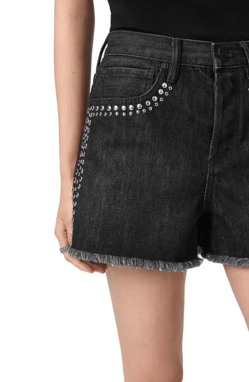 ALLSAINTS Heidi Studded Denim Shorts