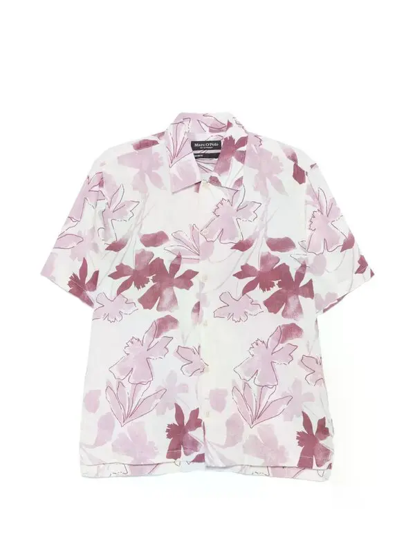 Marc O'polo Floral-print Short-sleeve Shirt - Red