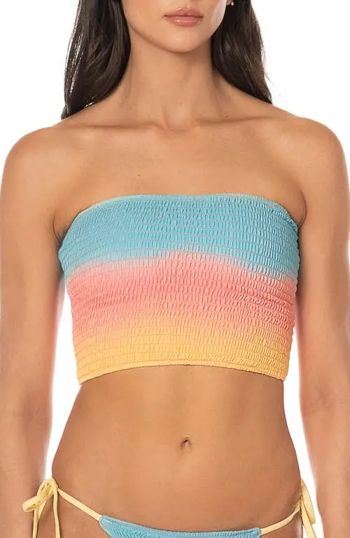 MAAJI Smocked Strapless Bikini Top - Open Pink