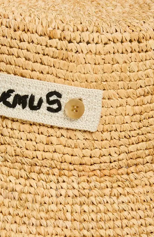Jacquemus Le Bob Plage Raffia Bucket Hat - Natural