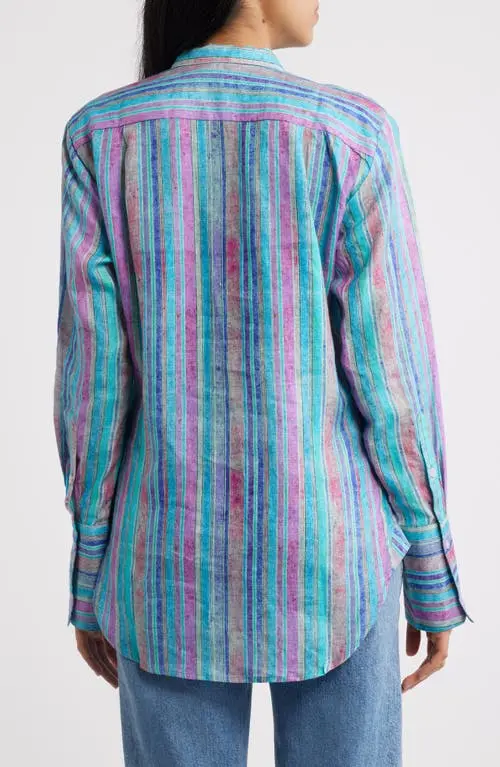 APNY Stripe Linen Button-up Shirt