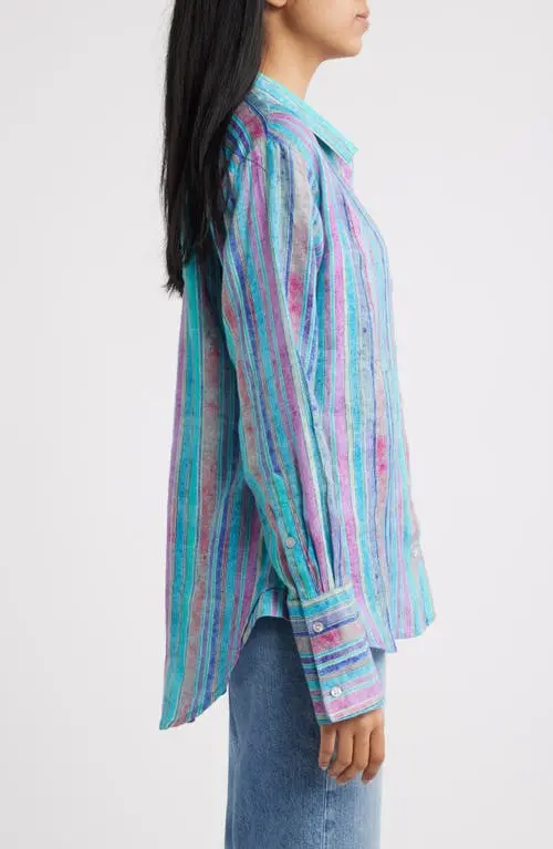 APNY Stripe Linen Button-up Shirt