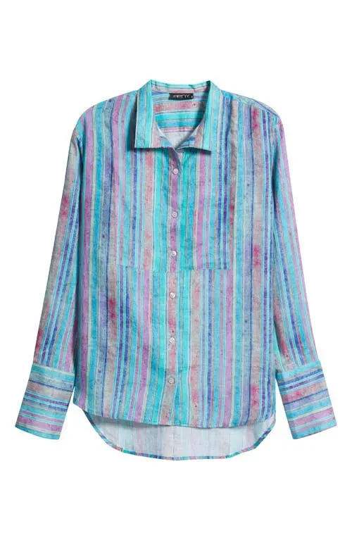APNY Stripe Linen Button-up Shirt