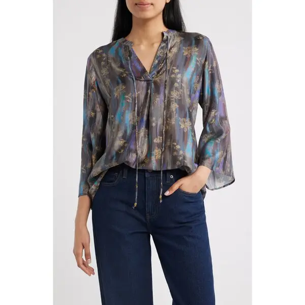 APNY V-neck Tassel Blouse