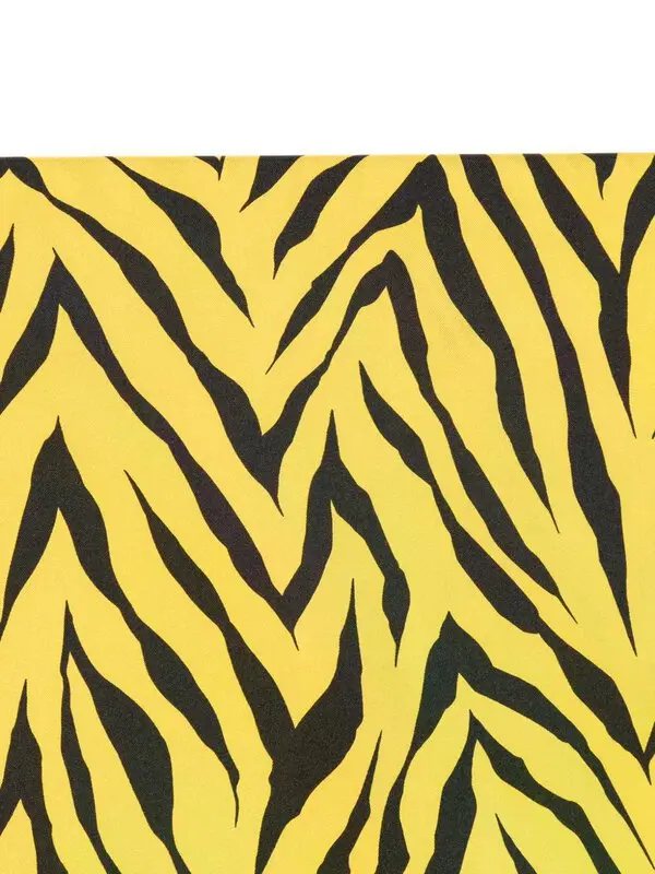 Versace 1990s Zebra-print Greca Scarf
