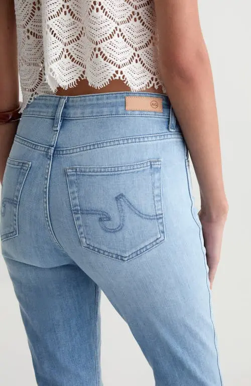 Ag Mari Mid Rise Slim Straight Leg Jeans With Split Hems