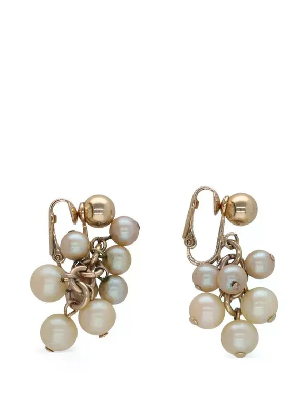 BERGÈRE Faux Pearl Cluster Drop Earrings