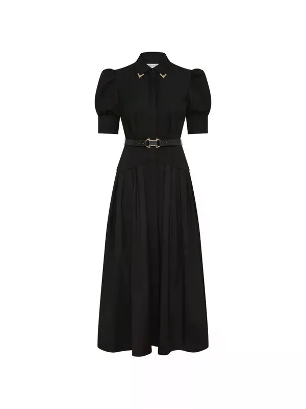 Rebecca Vallance Zendaya Belted Midi Dress - Black