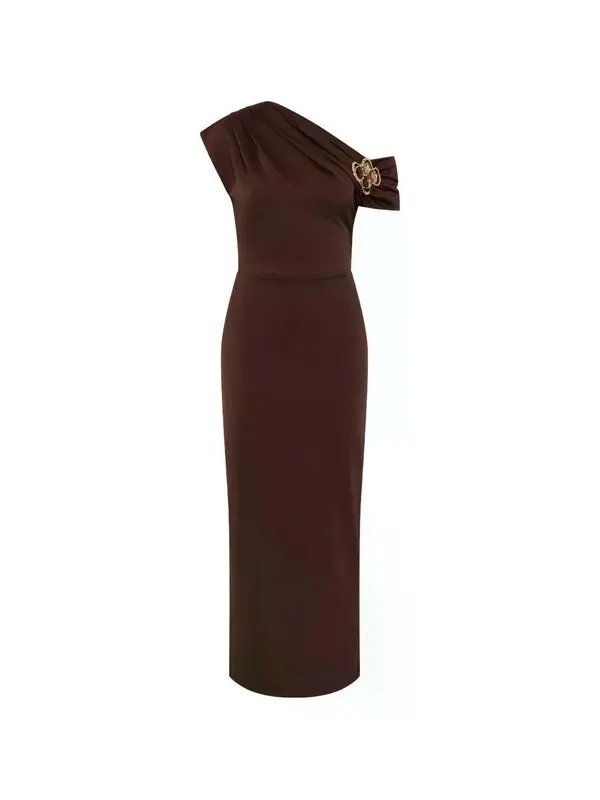 Rebecca Vallance Hazine Embellished Midi Dress - Brown