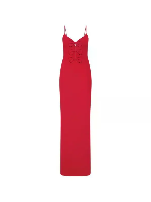 Rebecca Vallance Bow-embellished Gown - Red