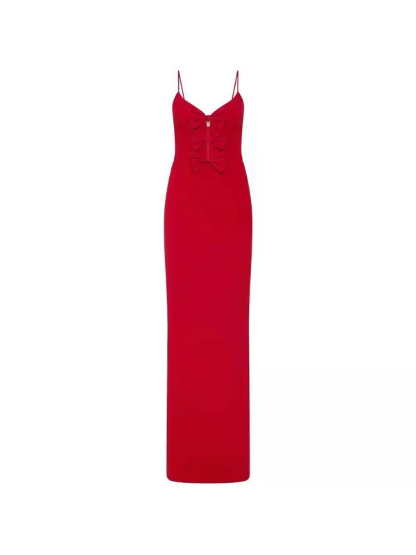 Rebecca Vallance Bow-embellished Gown - Red