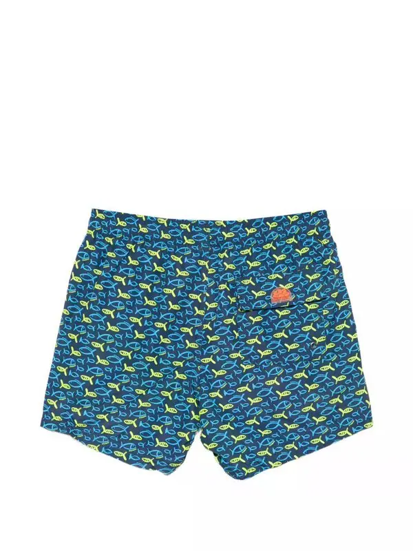 Sundek Fish Print Swim Shorts