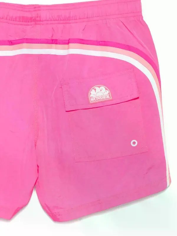 Sundek Stripe Detail Drawstring Swim Shorts