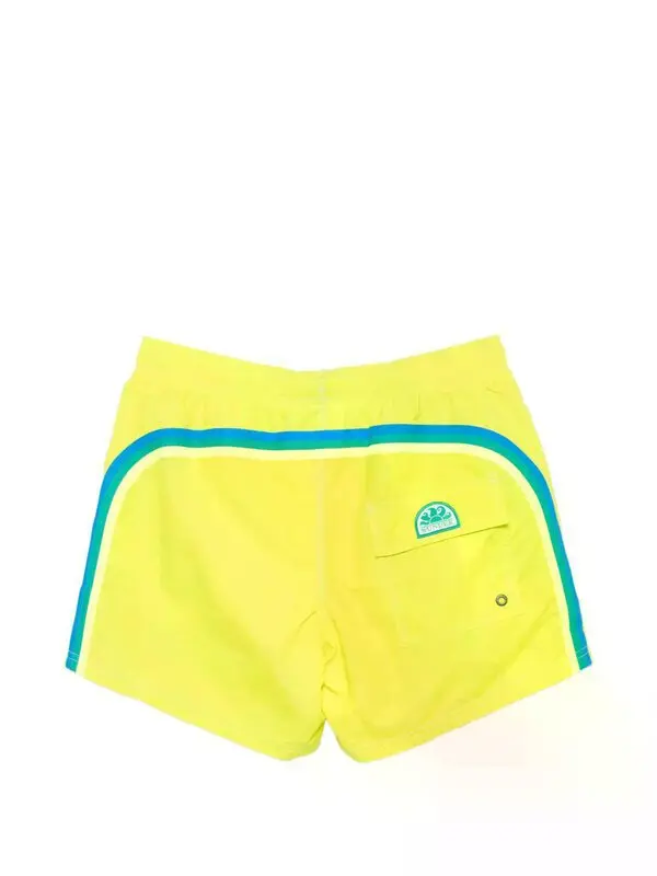 Sundek Striped Trim Drawstring Swim Shorts