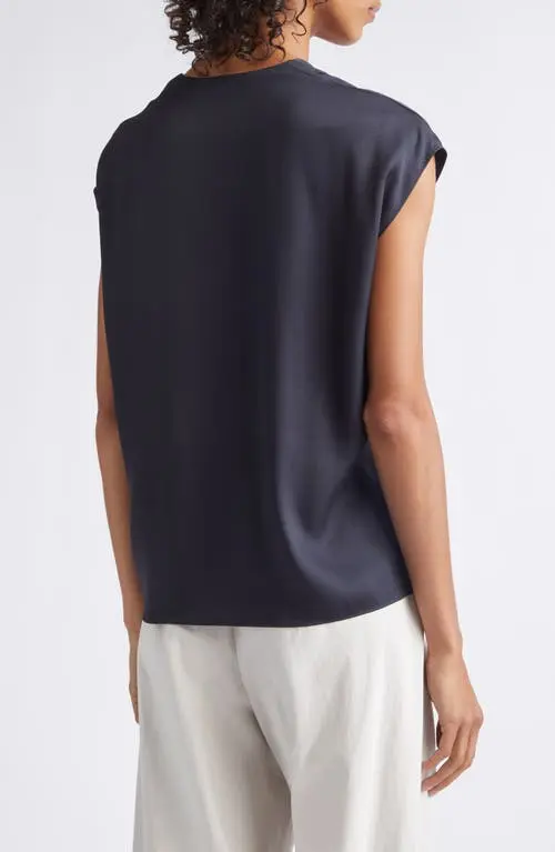 Vince Cap Sleeve V-neck Top - Ink