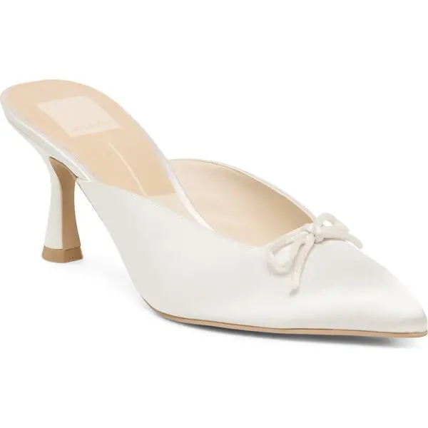 Dolce Vita Cleo Pointed Toe Pump - Off White Satin