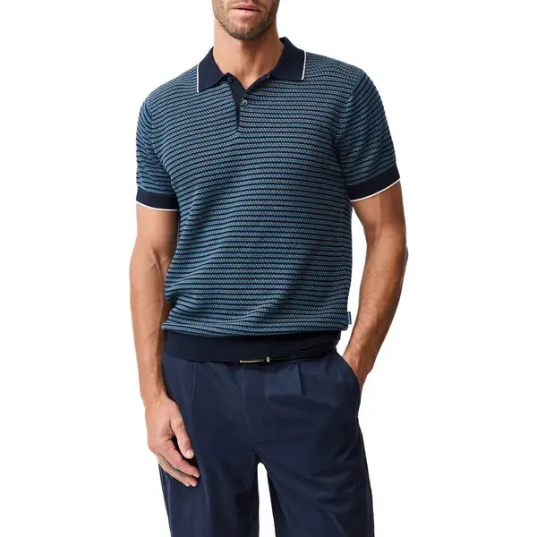Rodd & Gunn Oyster Island Texture Polo - Teal
